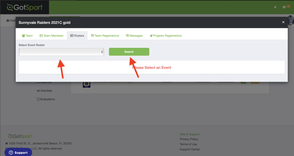 How to add GotSport jersey numbers - FTLOS